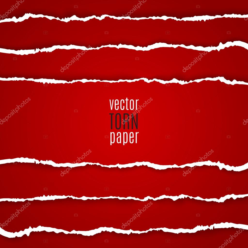 Red torn paper Stock Vector Image by ©-strizh- #73455189
