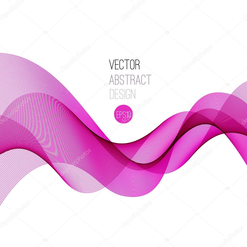 Smooth wave stream line abstract header layout. Vector illustration ...
