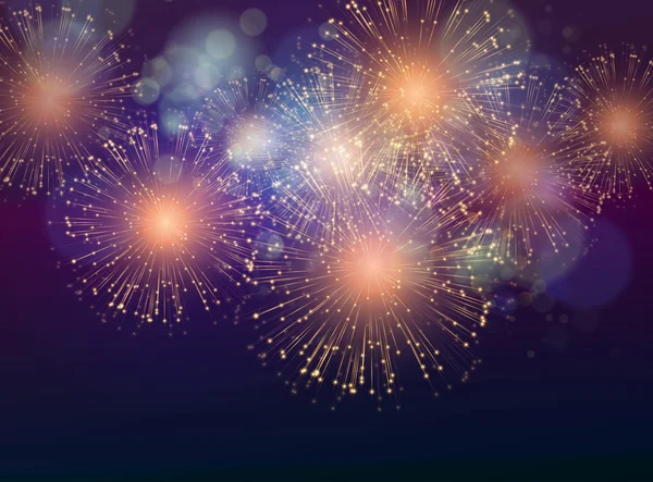 Vector Holiday Fireworks Background - Stock Image - Everypixel