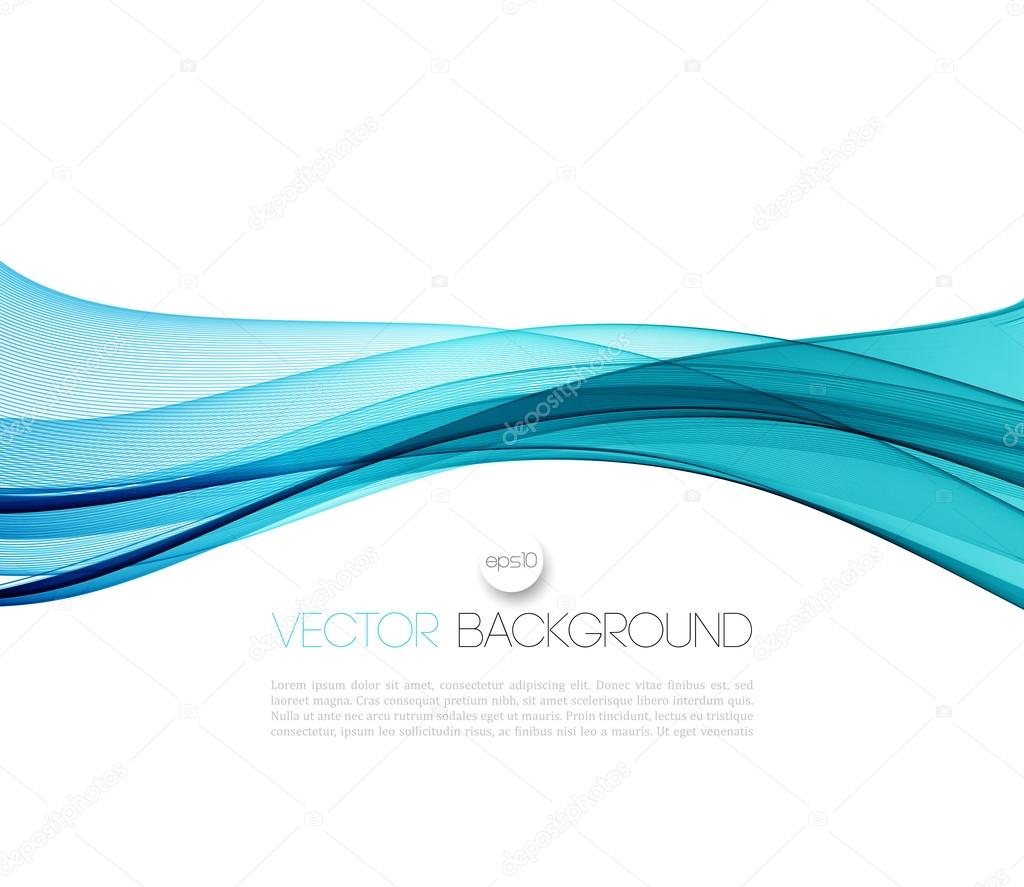 Smooth wave stream line abstract header layout. Vector illustration ...