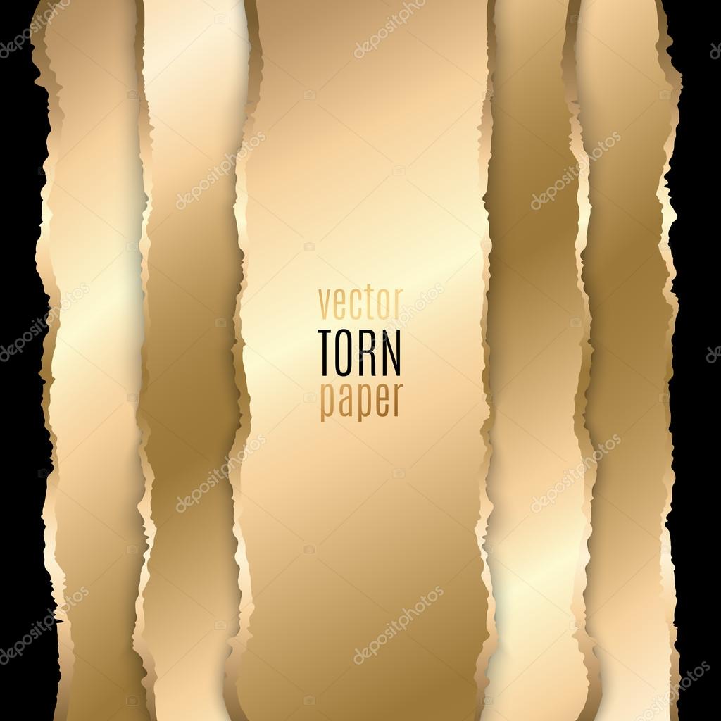Gold and black torn paper Stock Vector Image by ©-strizh- #84011986