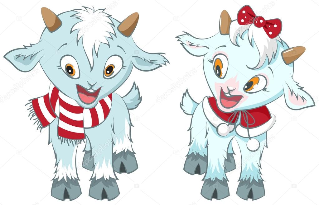 Two little goat. Symbol 2015 year Stock Vector Image by ©orensila #57628427