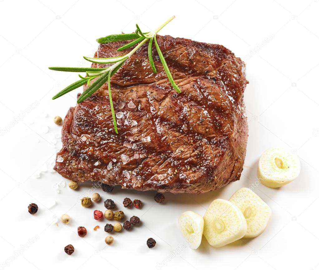 Grilled beef steak — Stock Photo © magone #113880018