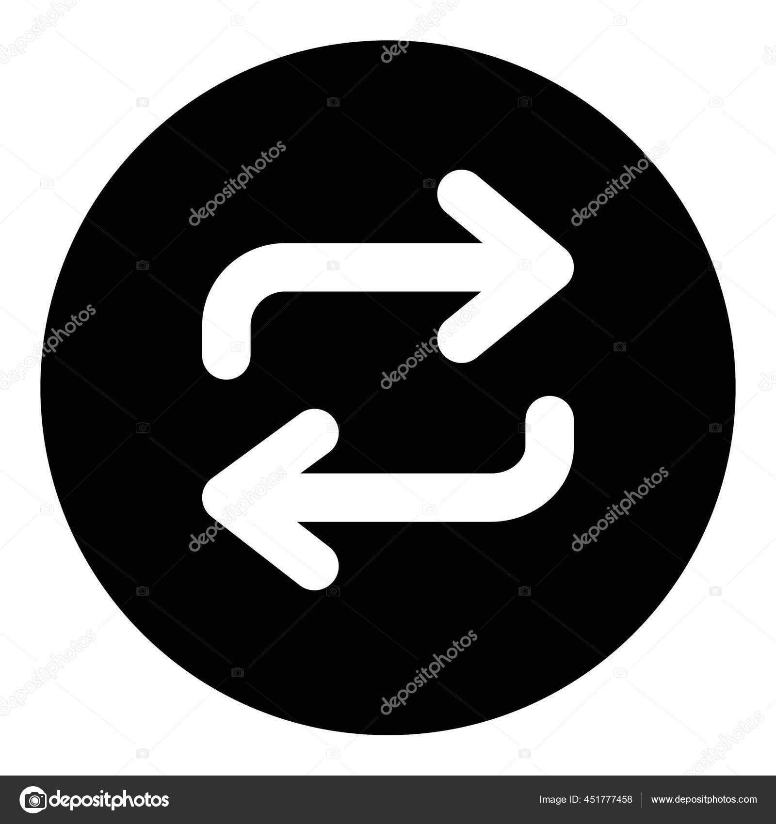 Cellular Block Twisted Arrows Shuffle Music Button Stock Vector Image ...