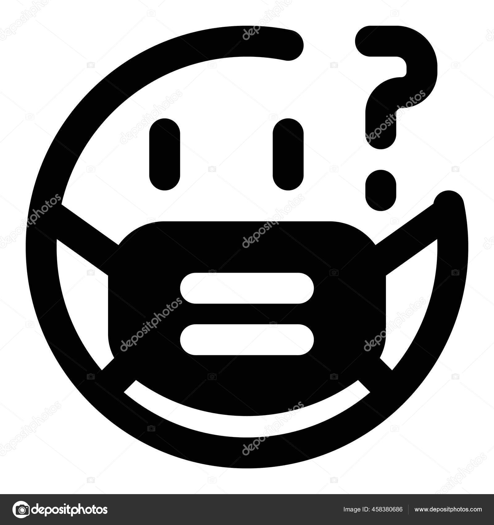 Confused Emoji Question Mark Mask Stock Vector by ©get4net 458380686