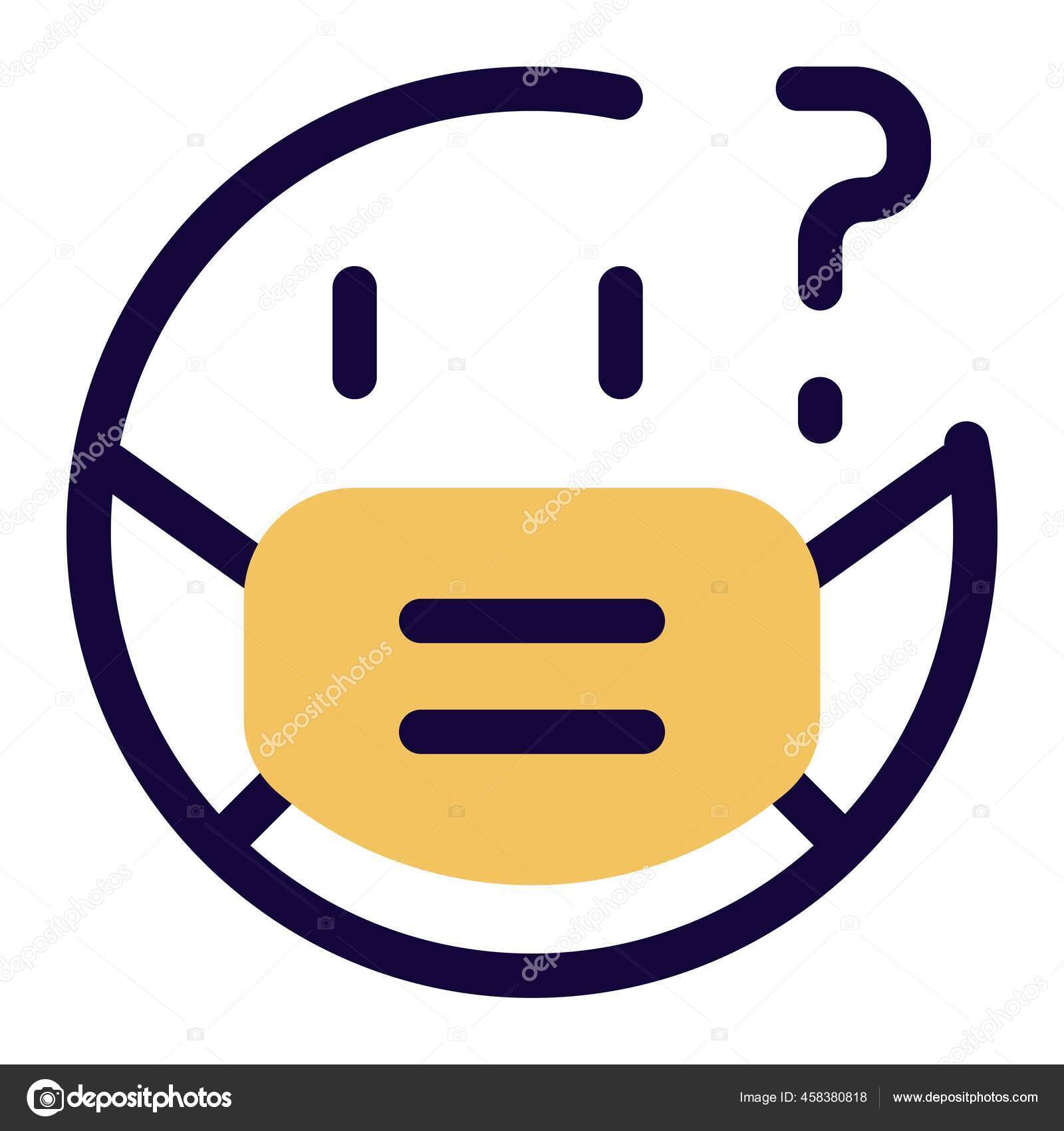 Confused Emoji Question Mark Mask Stock Vector by ©get4net 458380818