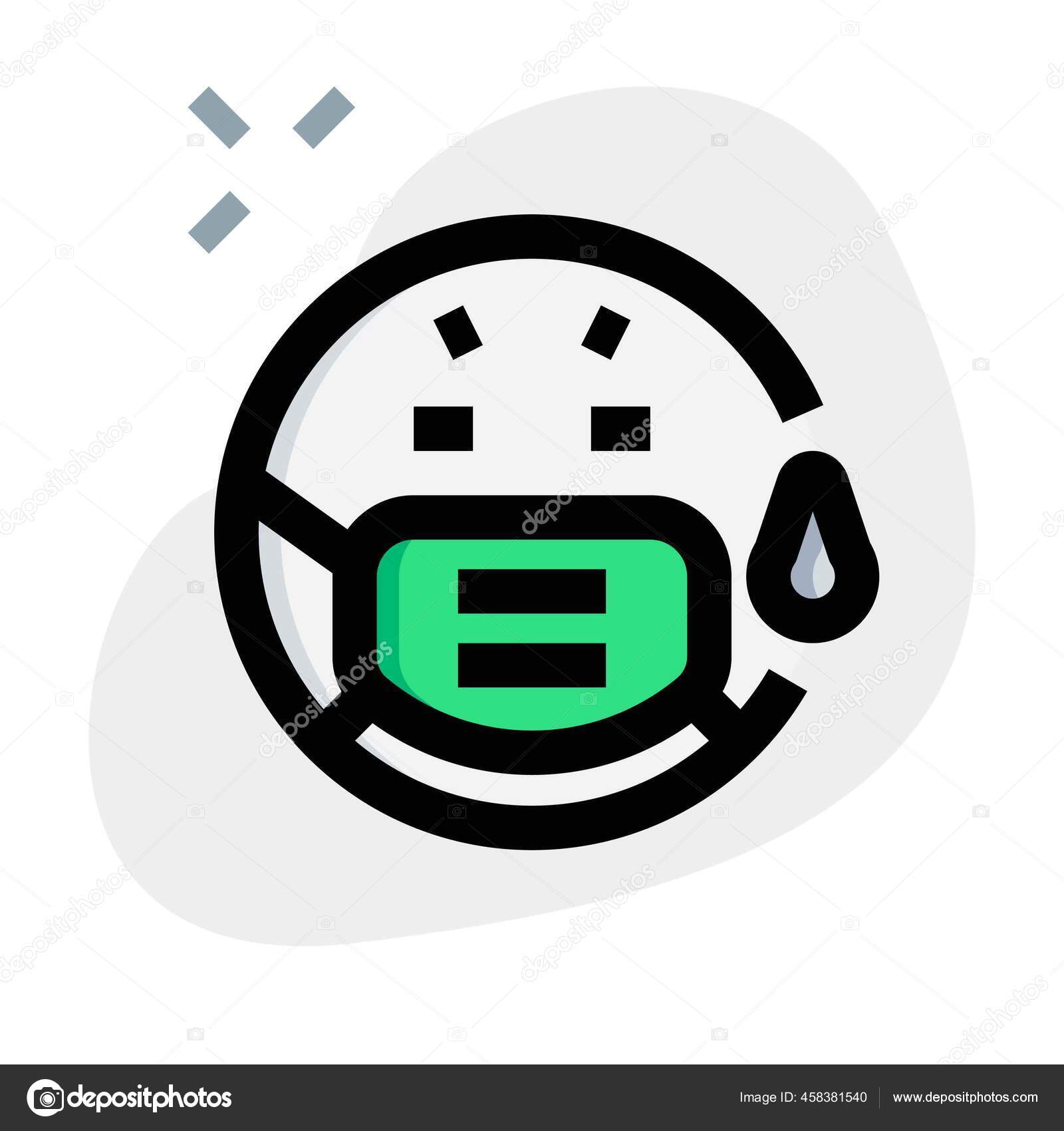 Emoticons Expression Sad Crying Mask Stock Vector by ©get4net 458381540