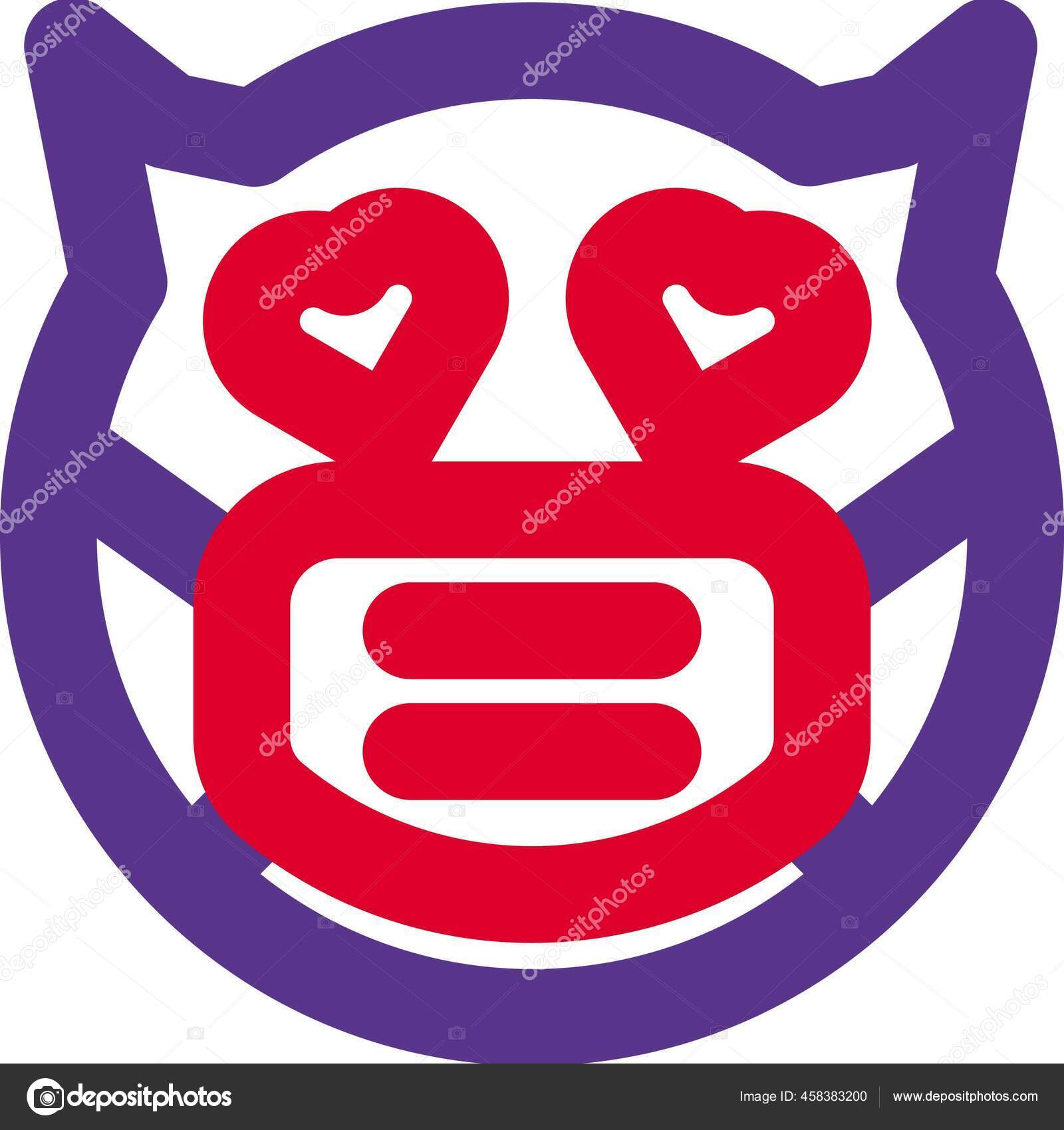 Heart Eyes Double Horns Devil Emoji Wearing Mask Stock Vector by ©get4net 458383200