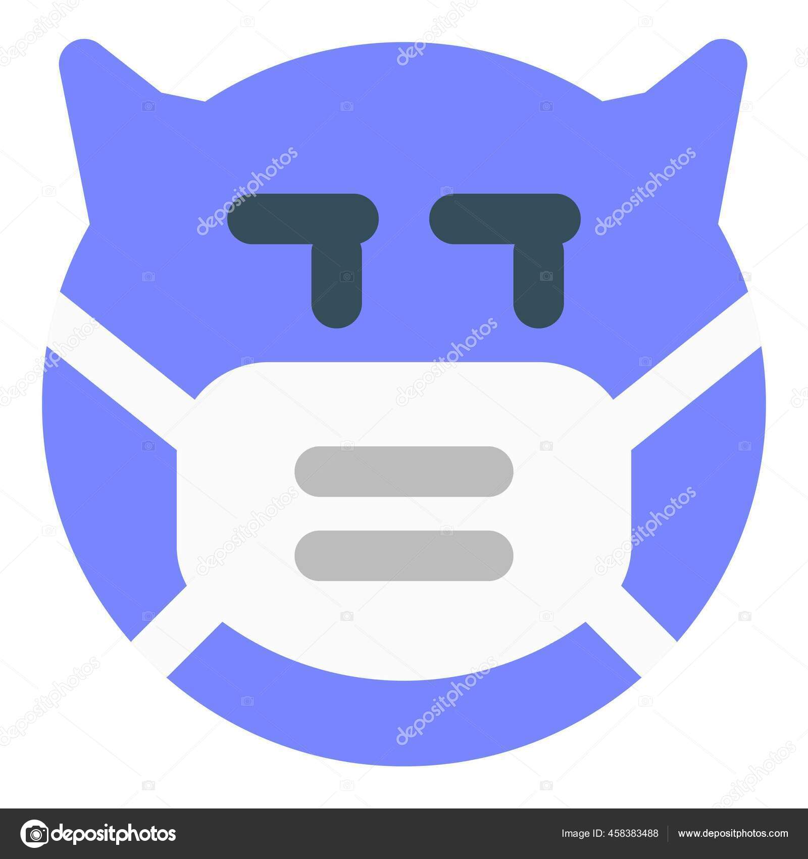 Suspicious Devil Looking Left Side While Wearing Mask Stock Vector by ...