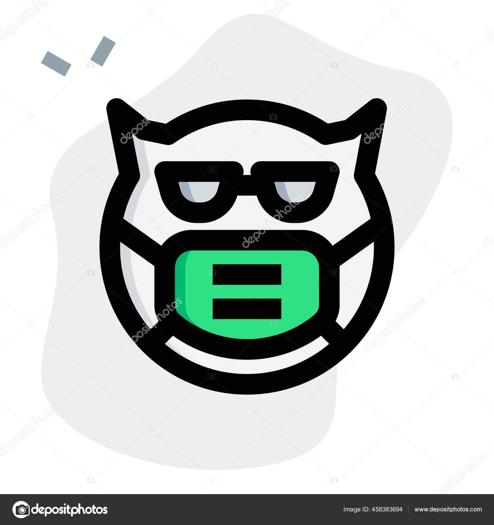 Cool Devil Wearing Sunglasses Face Mask Stock Vector by ©get4net 458383694