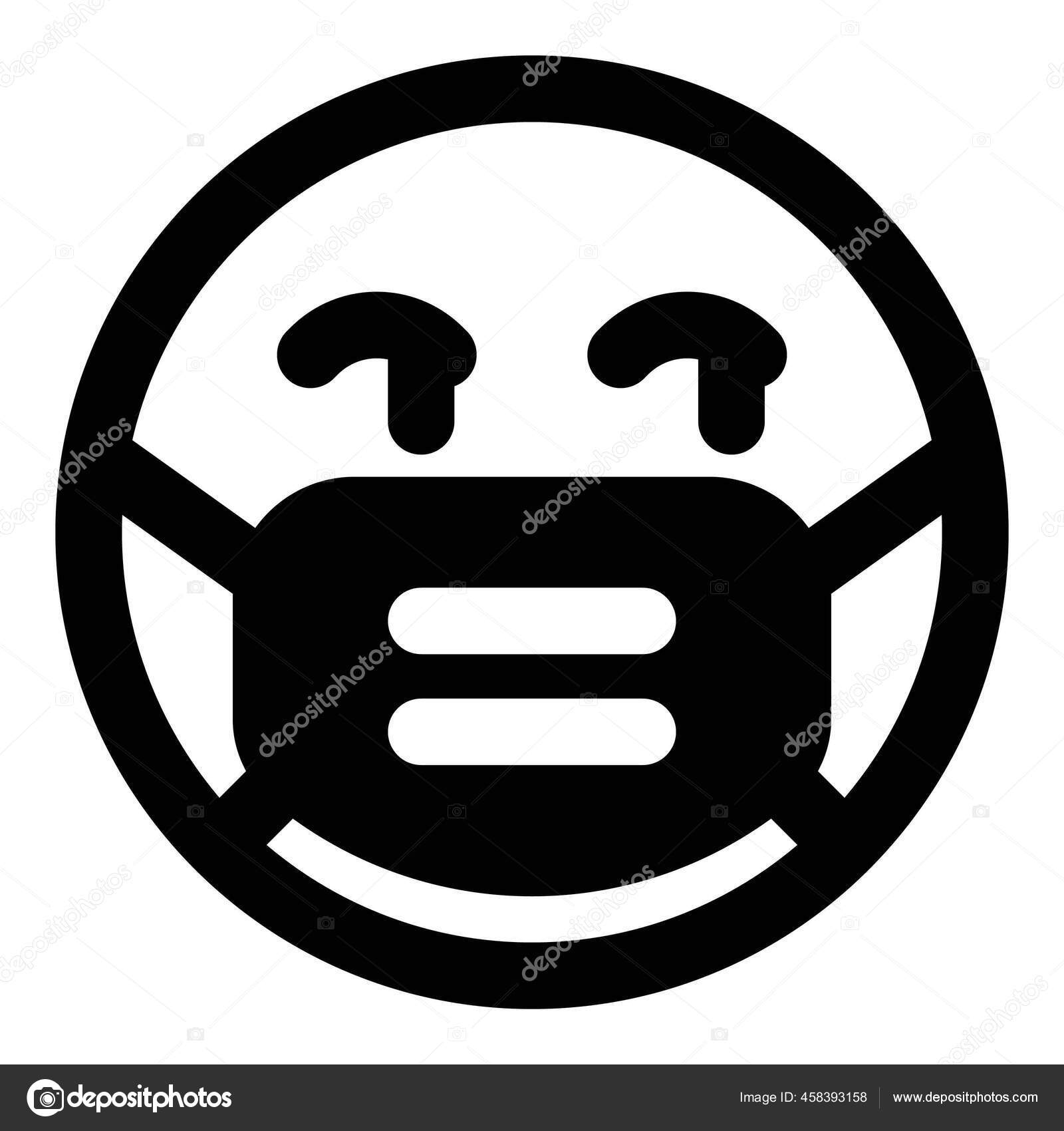 Suspicious Emoji Looking Left Side While Wearing Mask Stock Vector by ...