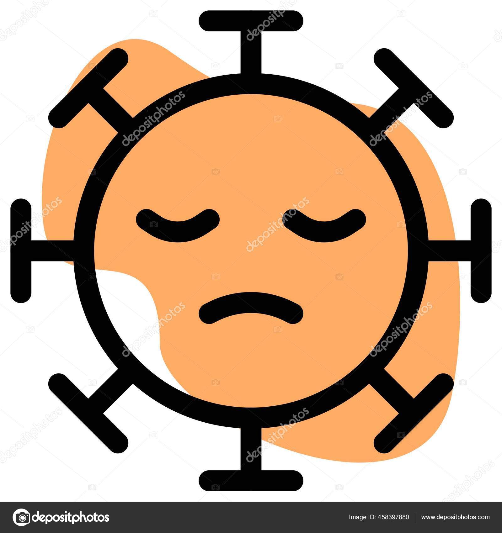 Sad Emoji Facial Expression Coronavirus Stock Vector by ©get4net 458397880