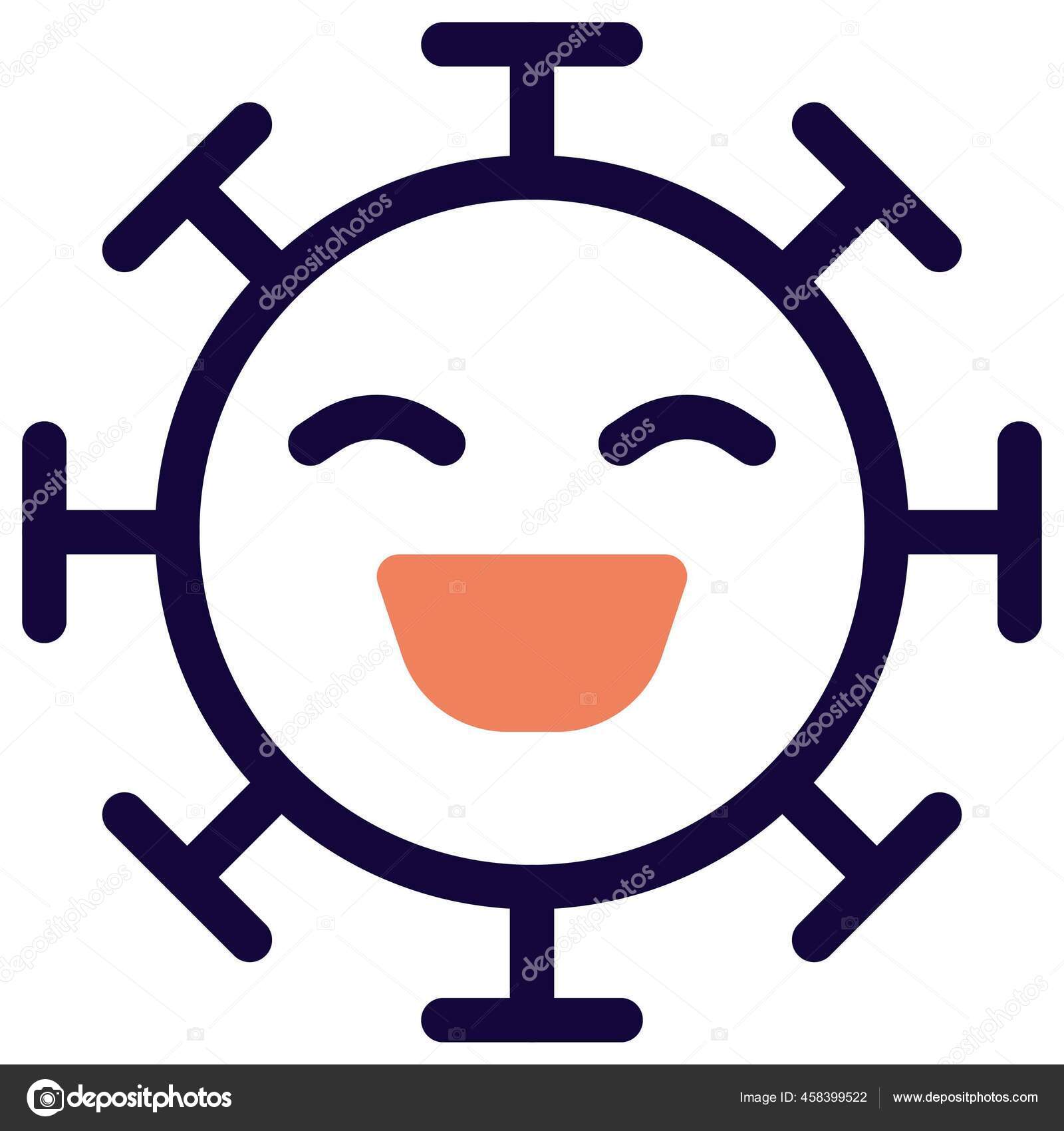 Emoticon Smiling Pictorial Description Coronavirus Stock Vector by ...