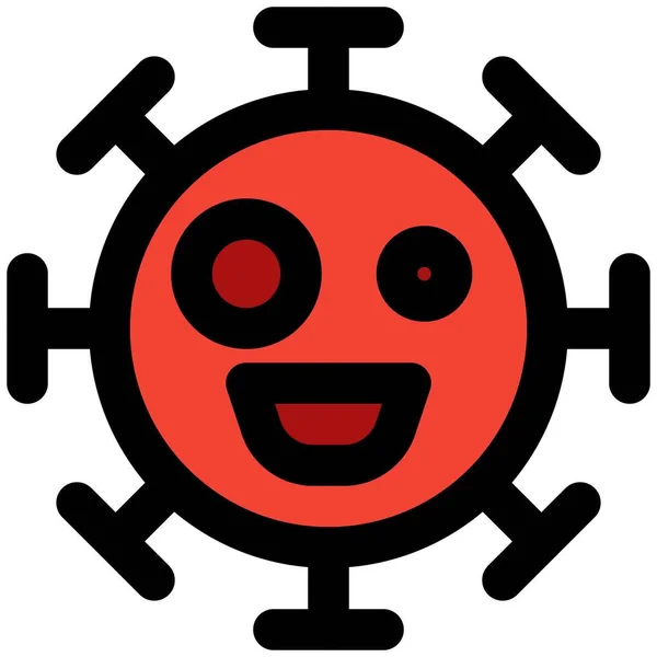 Emoticon Zany descripción visual del coronavirus 2023