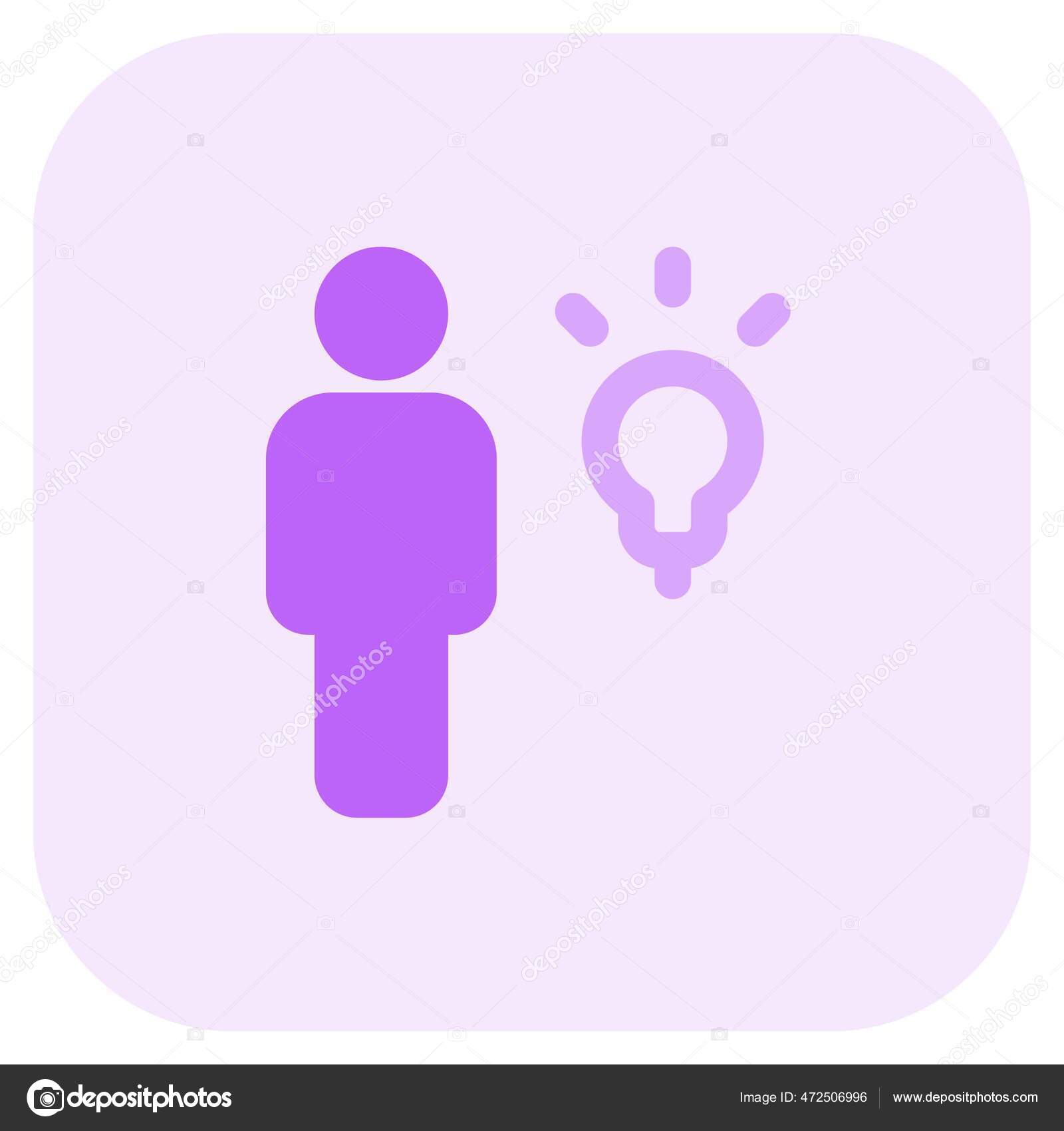 Innovative Idea Bright Employee Isolated White Background Stock Vector ...