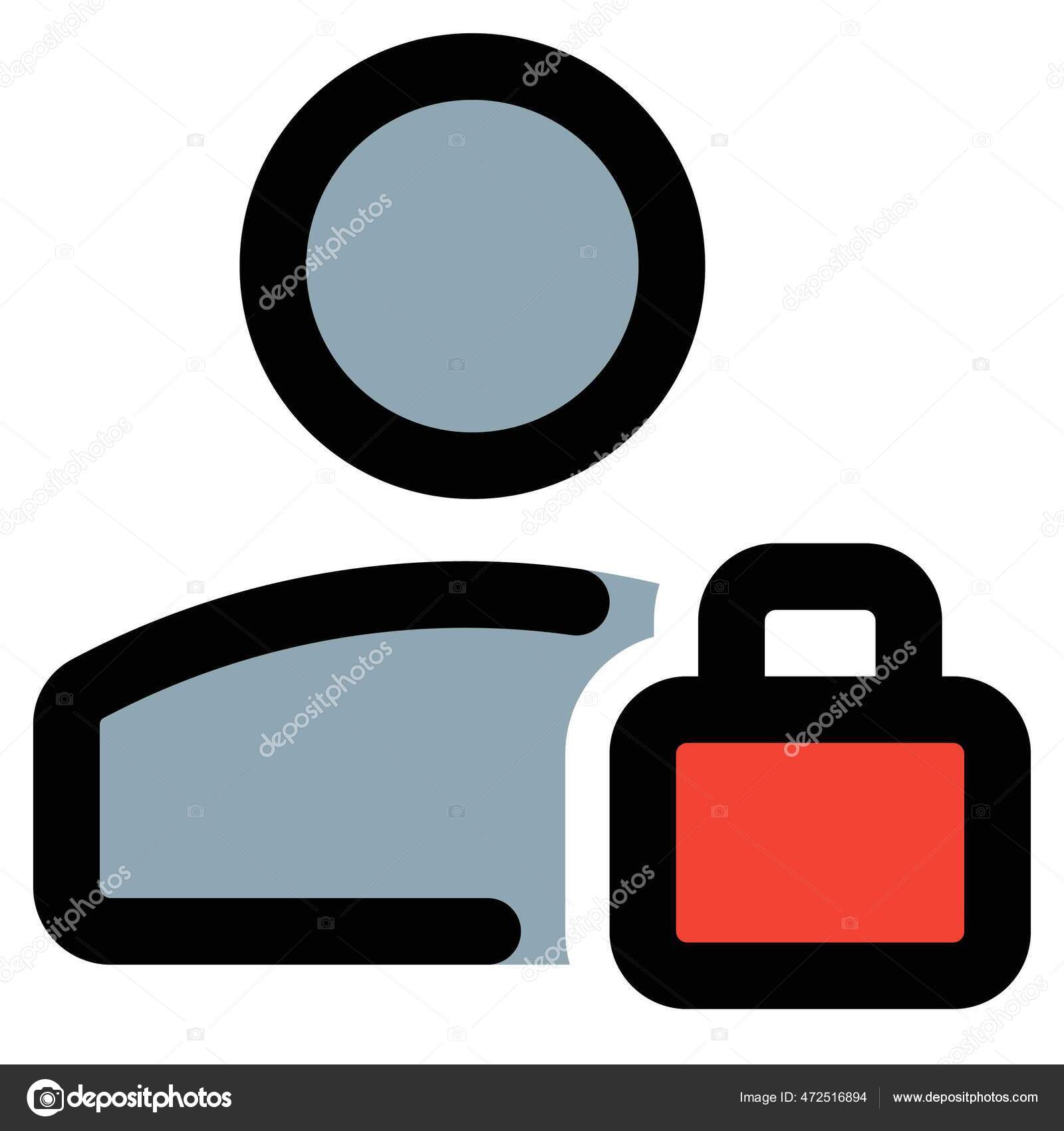 Locking Profile Classic User Isolated White Background Stock Vector By ©get4net 472516894