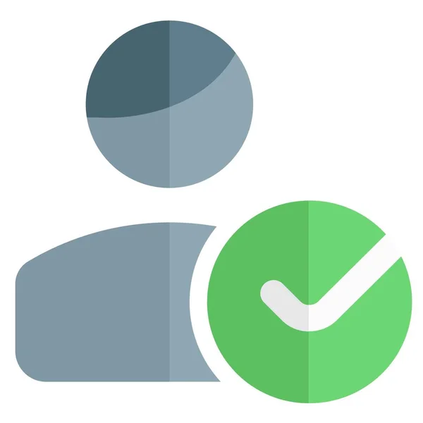 Check Mark Classical User Authentication Approval Stock Vector by ...