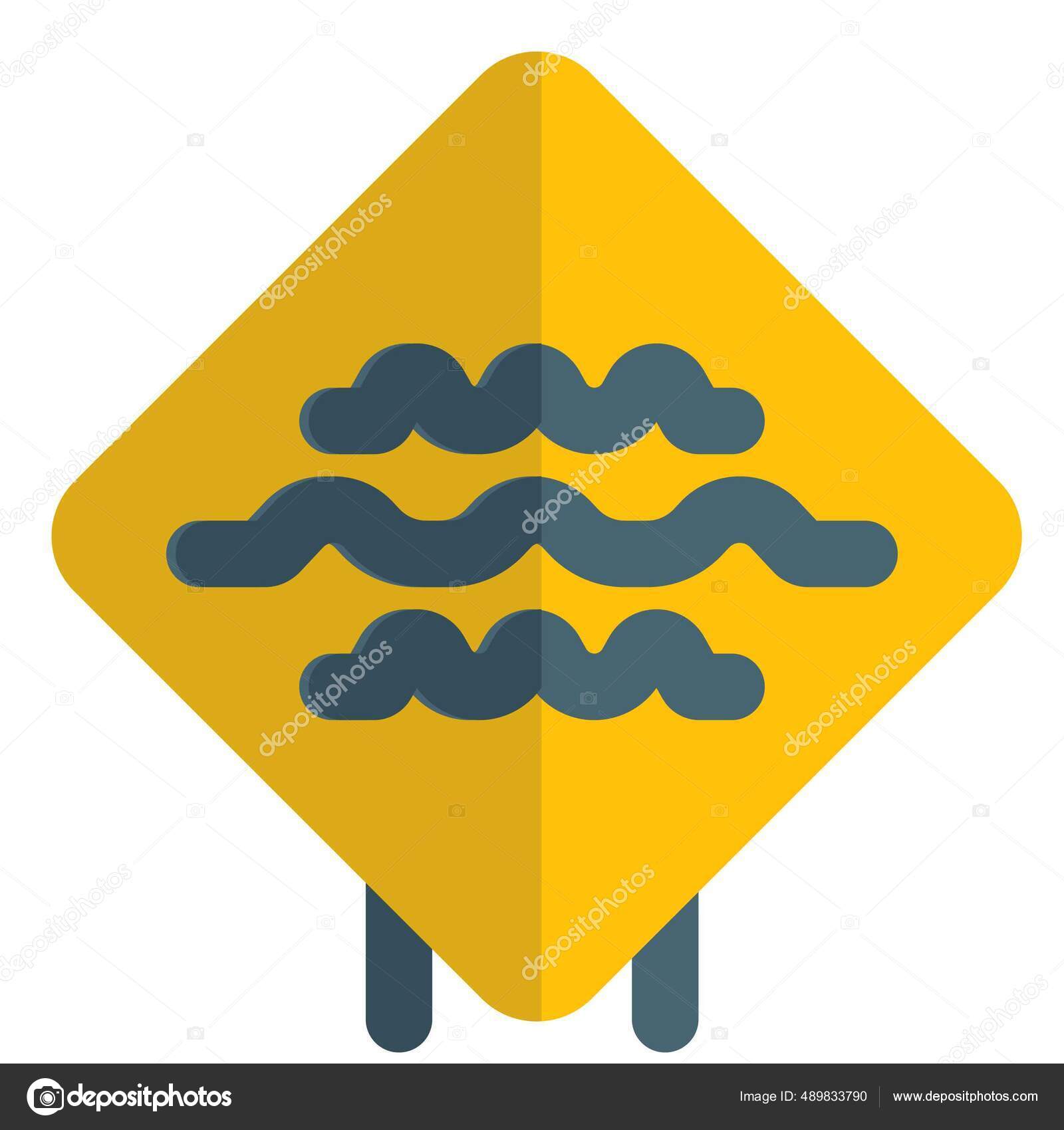 Big Waves Warning Sign Board Layout Stock Vector by ©get4net 489833790