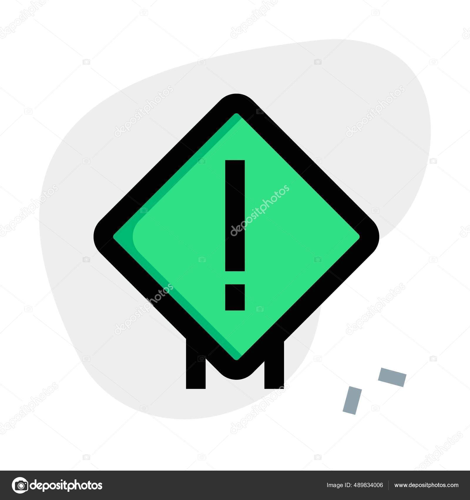Caution Exclamation Mark Signboard Layout Vector de stock #489834006 de ...
