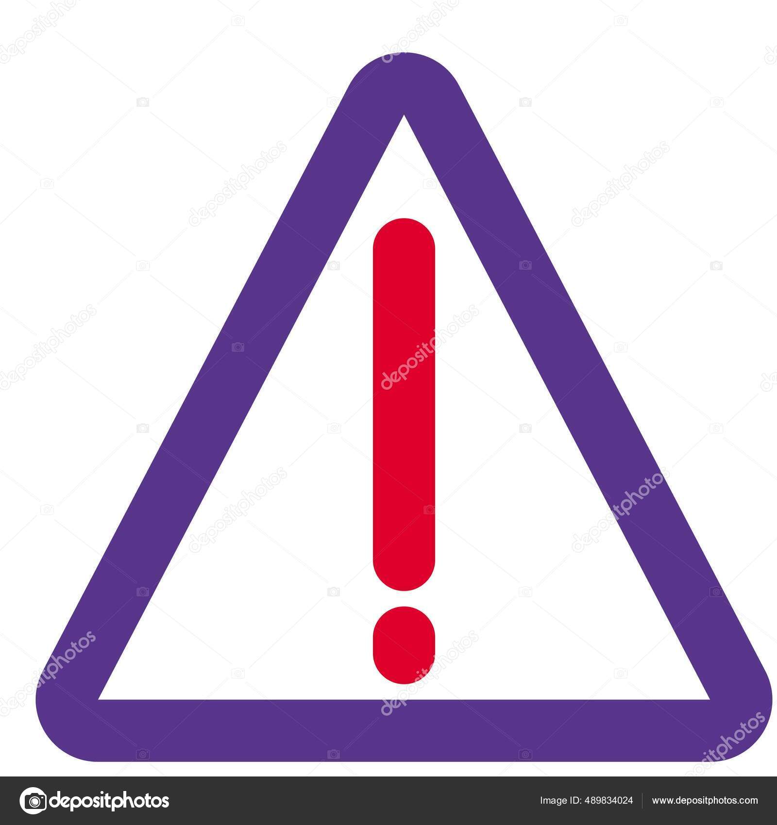 Triangular Signboard Exclamation Mark Signal Warning Vector de stock ...