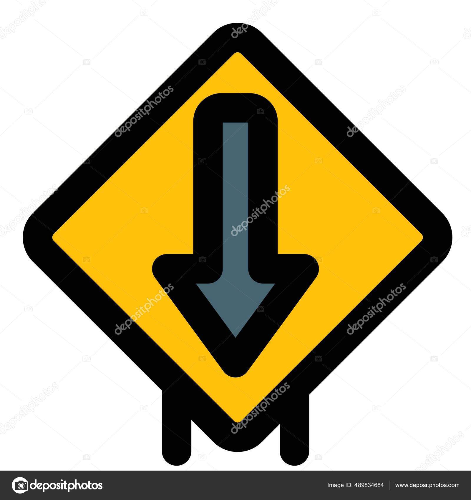 Straight Way Backward Location Signal Stock Vector by ©get4net 489834684