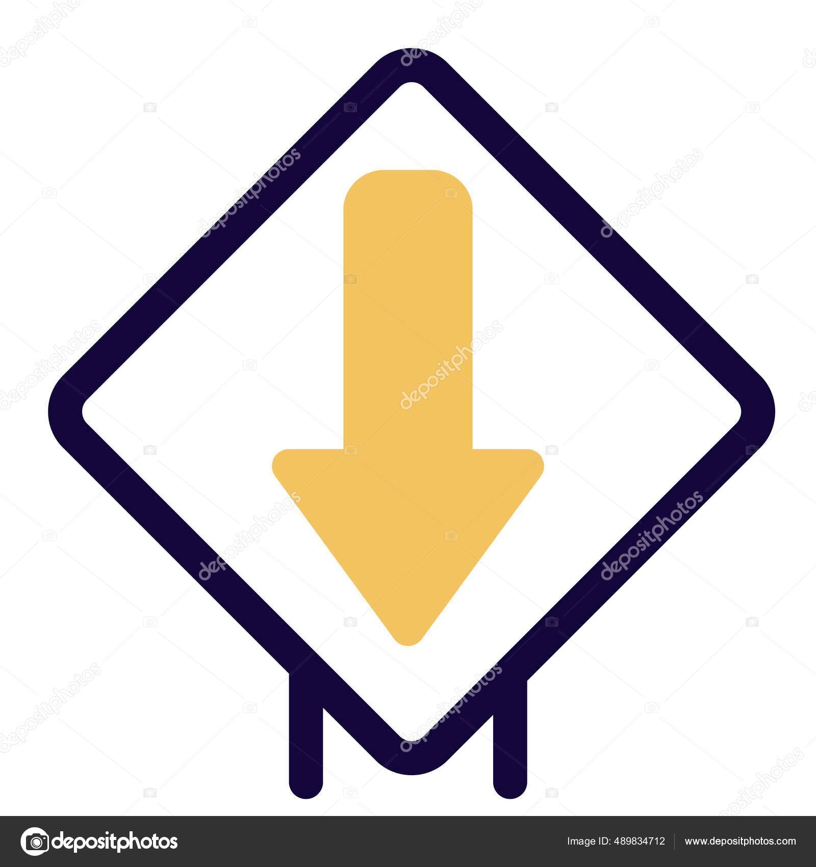 Straight Way Backward Location Signal Stock Vector by ©get4net 489834712