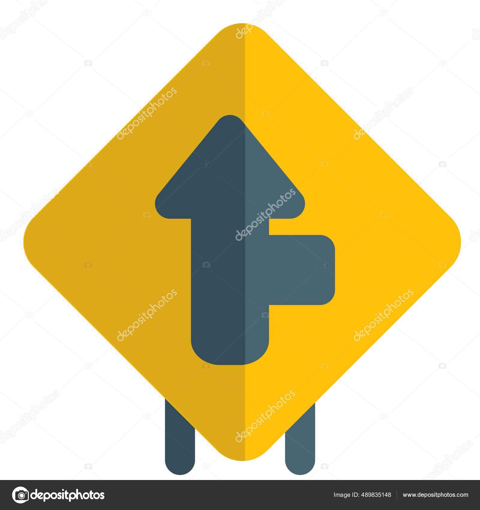 Intersect Road Right Front Lane Road Signal Stock Vector by ©get4net ...