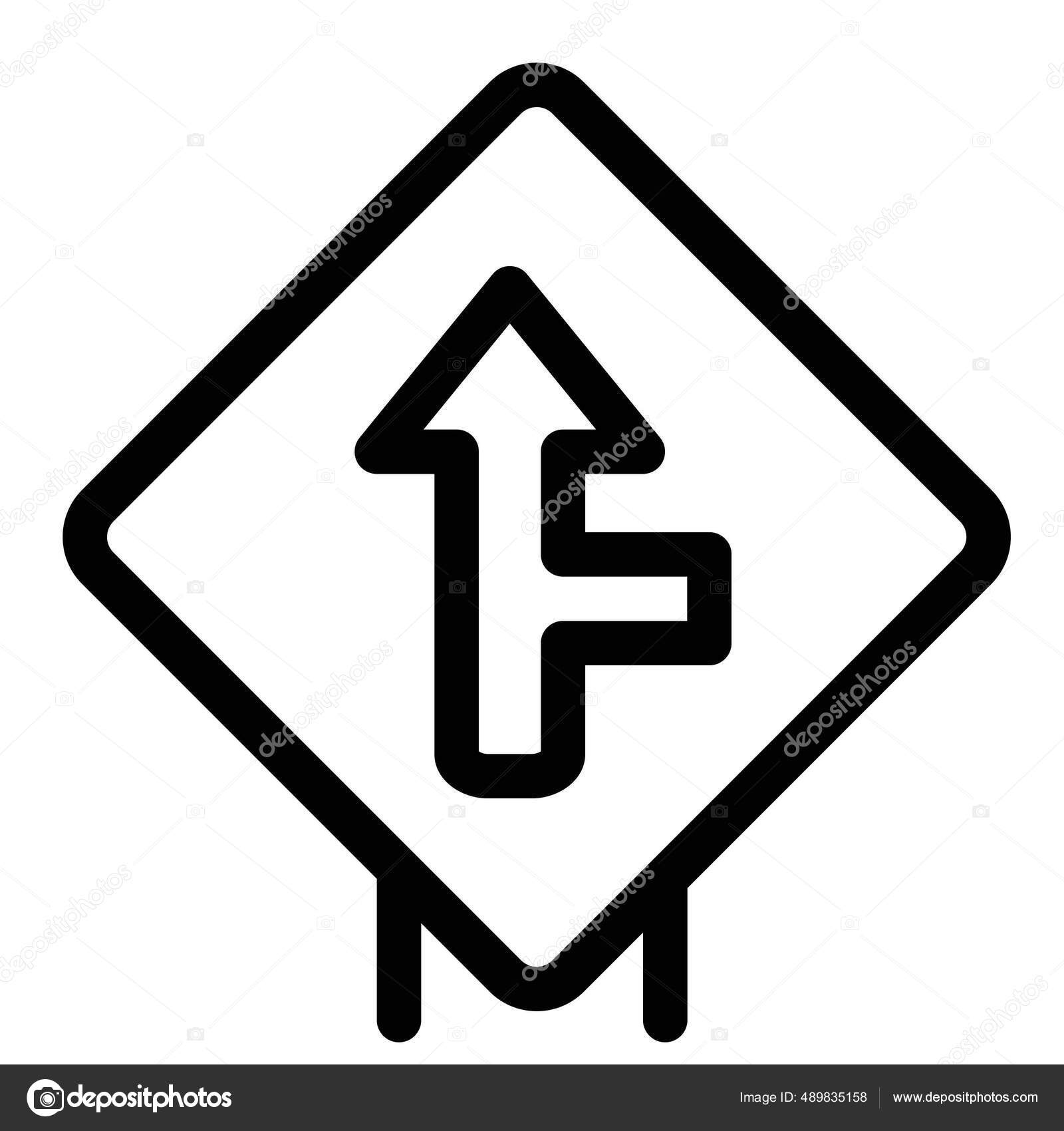 Intersect Road Right Front Lane Road Signal Stock Vector by ©get4net ...