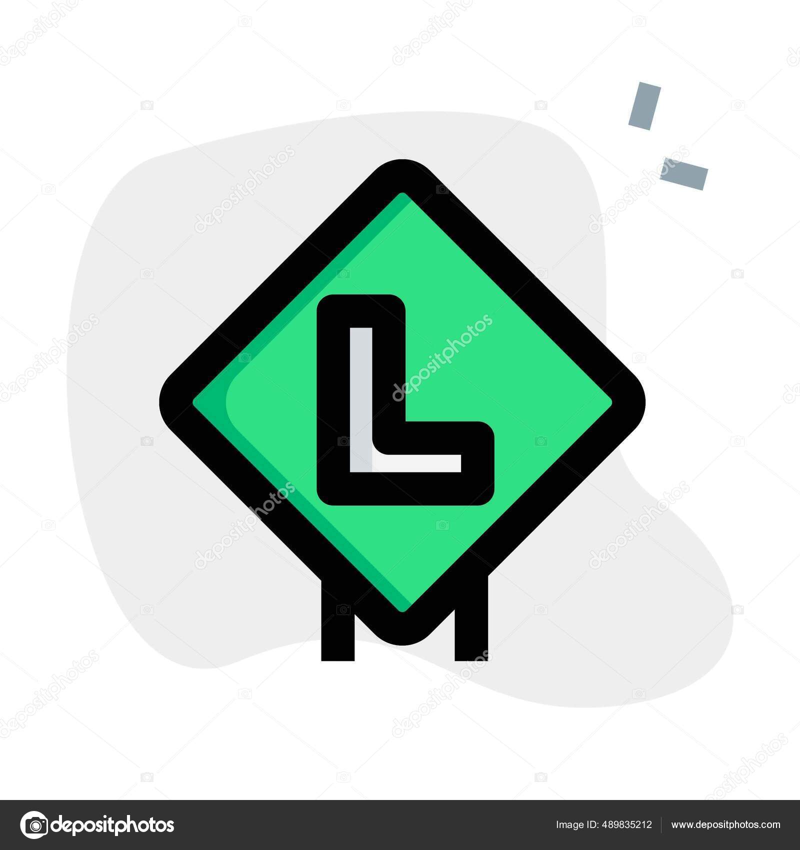 Shaped Learner Zone Road Sign Board Stock Vector by ©get4net 489835212