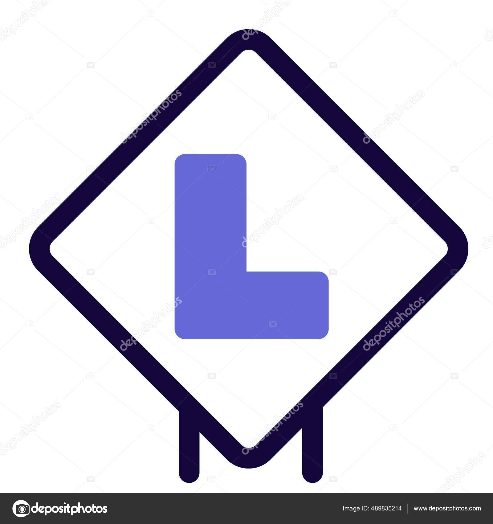 Shaped Learner Zone Road Sign Board Vetor de ©get4net 489835214