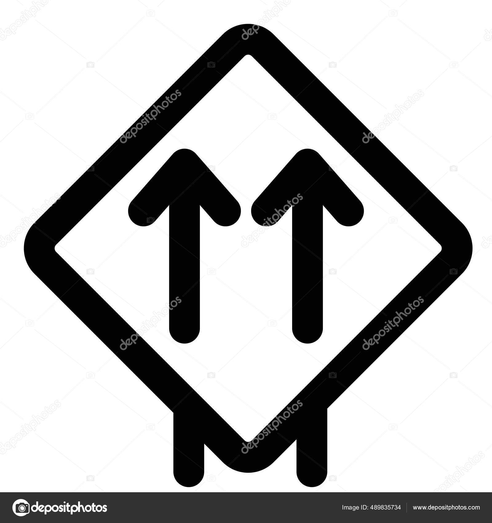 Front Lane Direction Multiple Arrows Layout Stock Vector by ©get4net ...