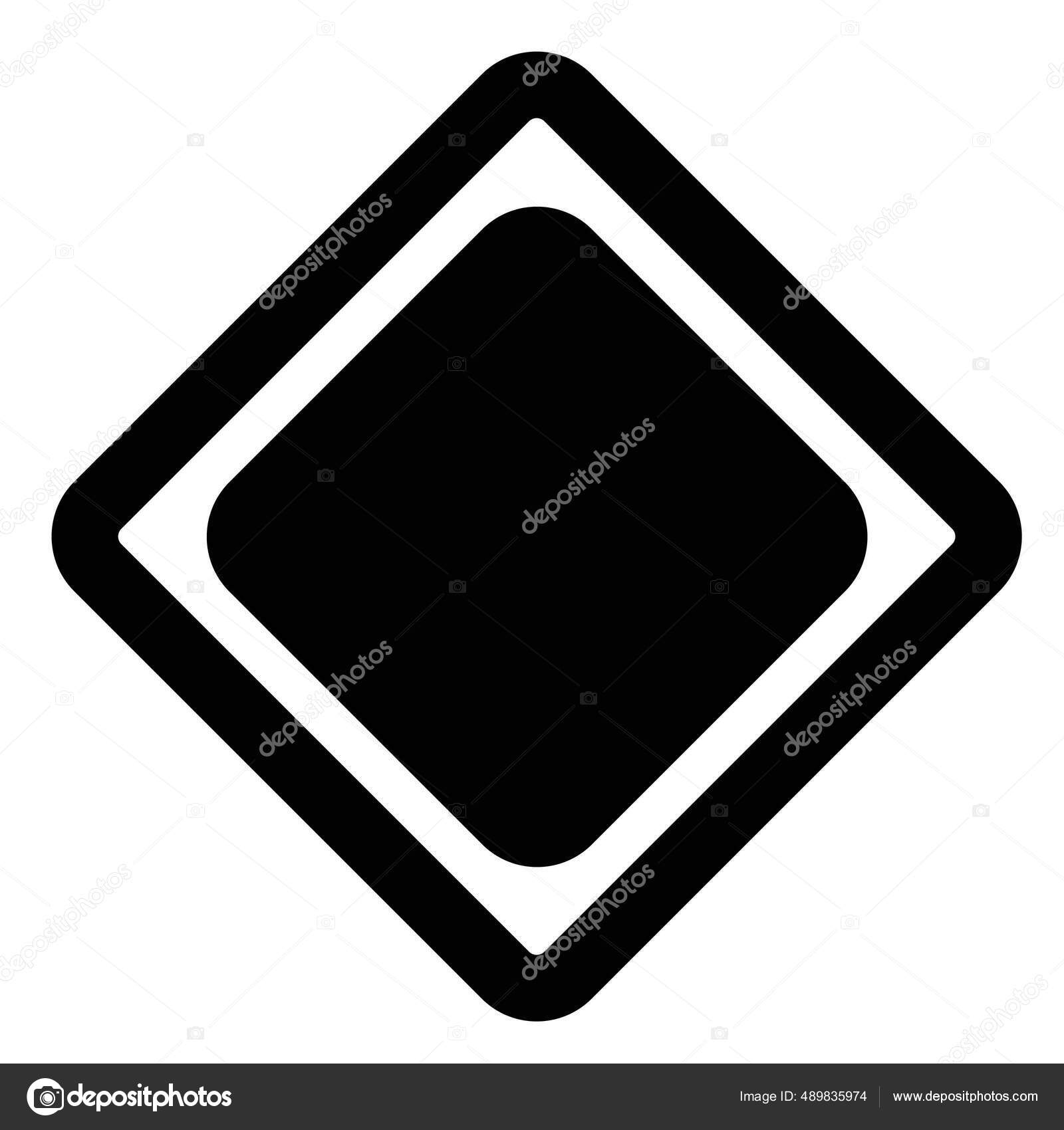 Priority Square Shape Isolated White Background Stock Vector by ...