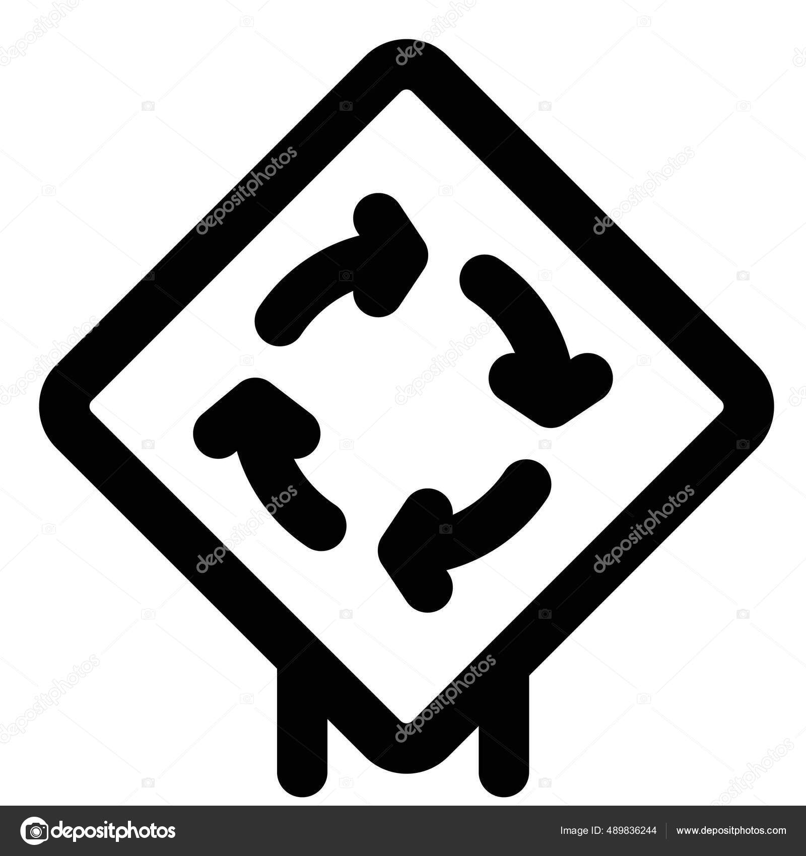 Roundabout Inner Intersection Traffic Sign Board Stock Vector by ...