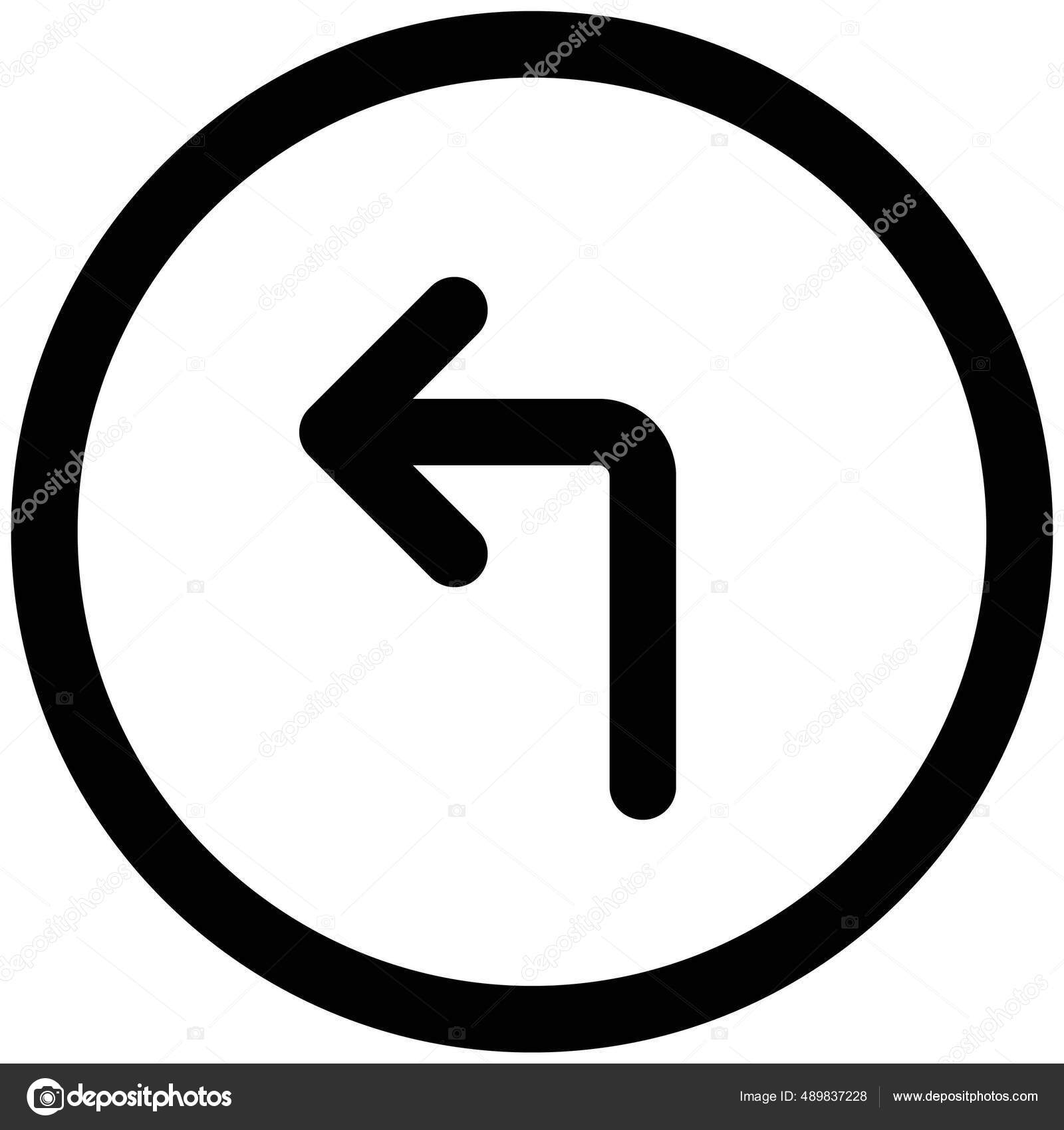 Turn Left Sign Sign Board Stock Vector by ©get4net 489837228