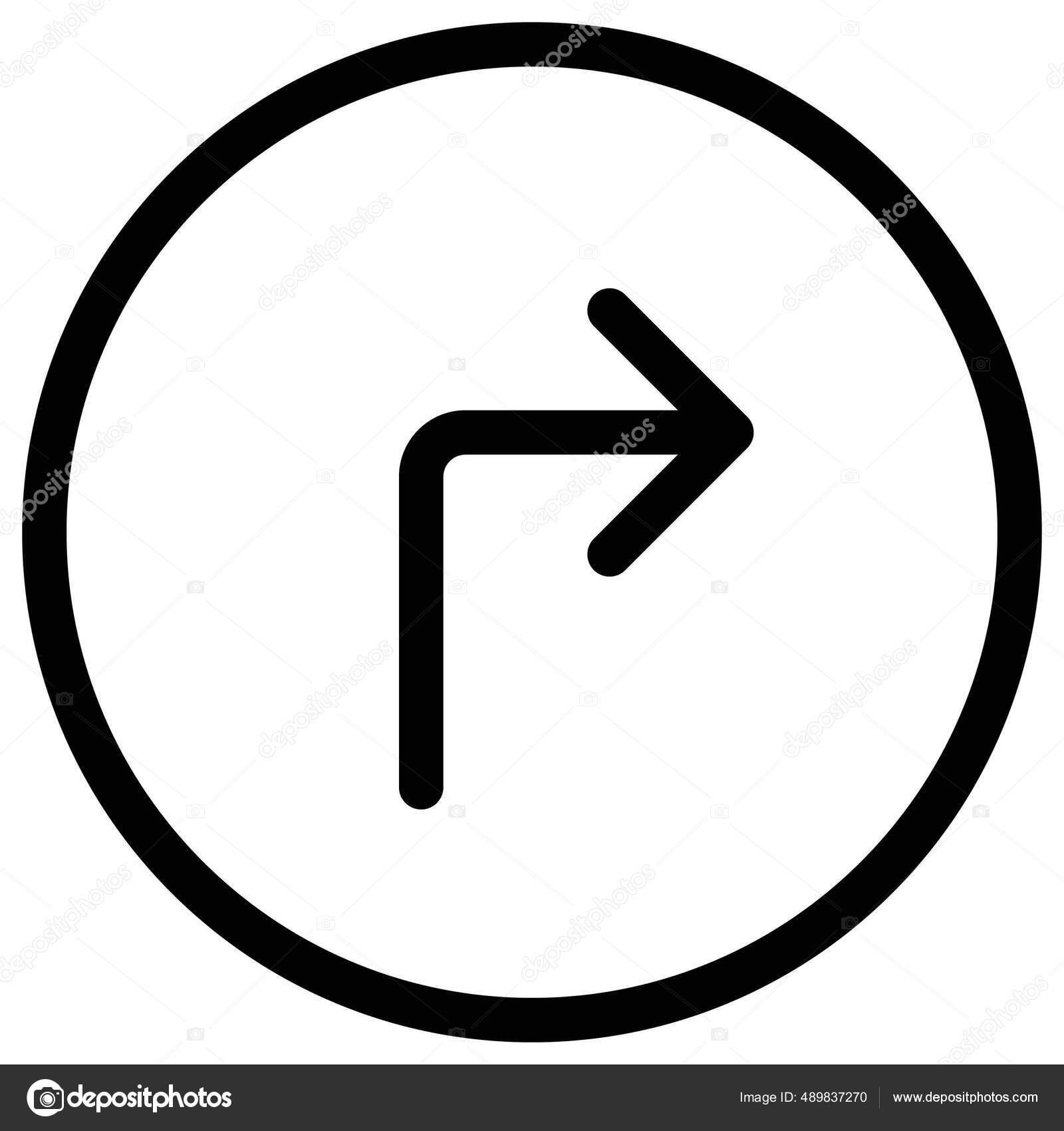 Turn Right Sign Board Signal Arrows Stock Vector by ©get4net 489837270