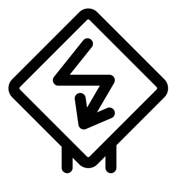 Extreme Sharp Turn Zigzag Arrow Turn Stock Vector by ©get4net 489834192