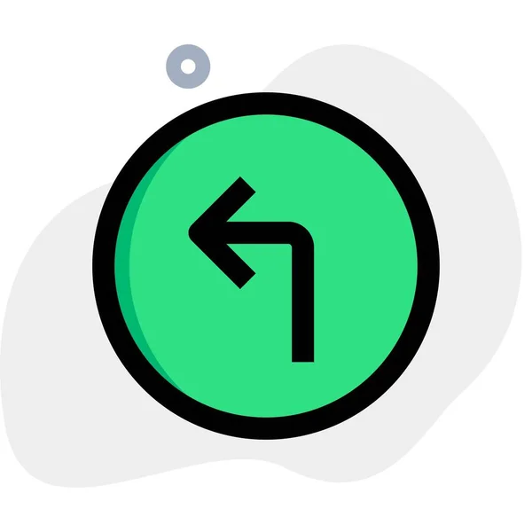 Left Way Traffic Sign Board Layout Stock Vector by ©get4net 489837388