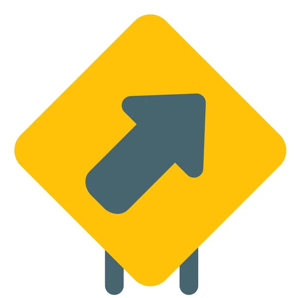 Right Way Traffic Sign Board Layout ©get4net 489837452'e ait Stok Vektör