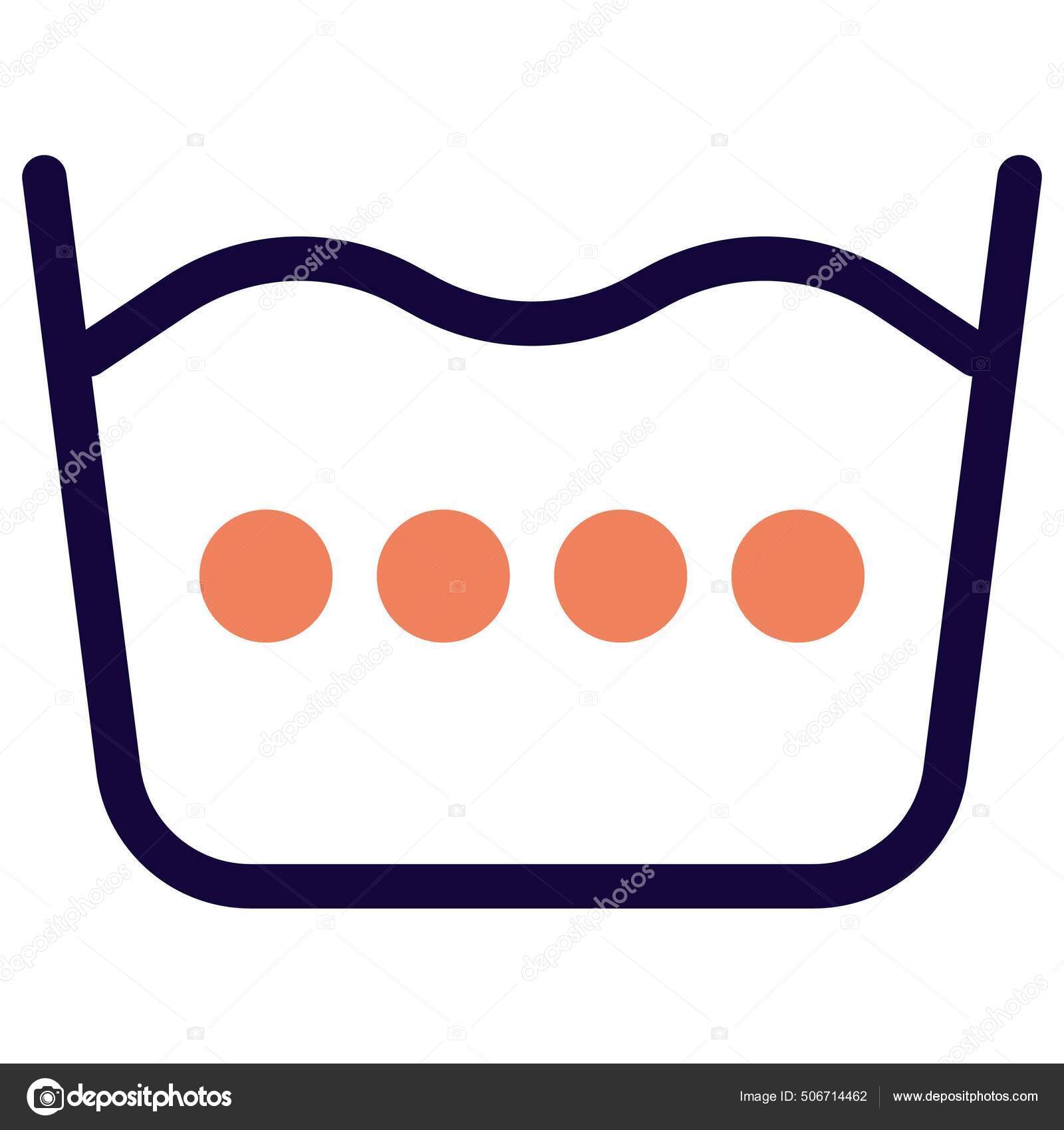 Laundry Machine Washing Clothes Degree Celsius More Stock Vector by ...