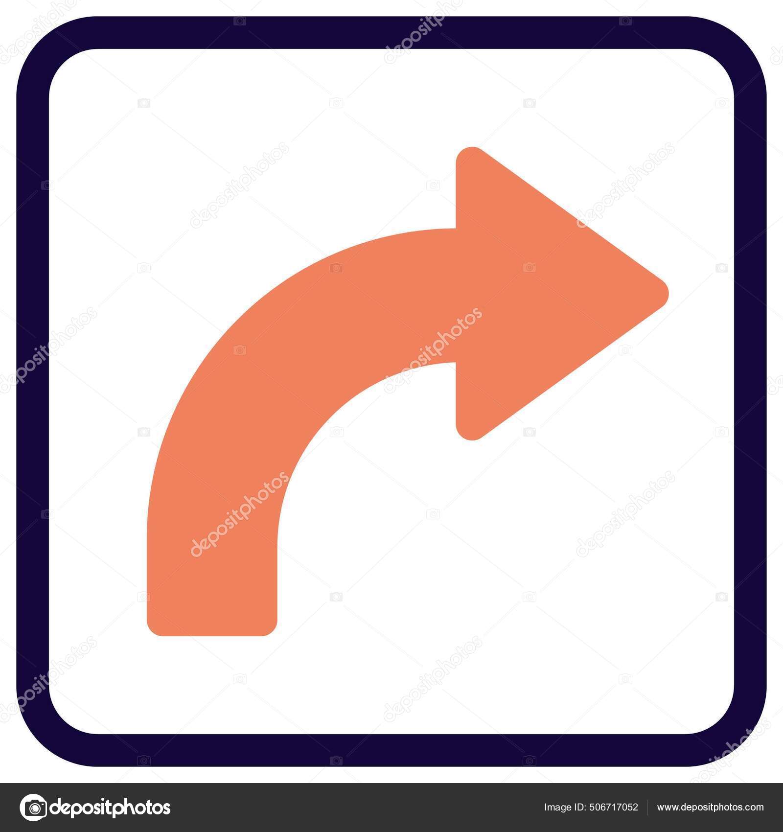 Turn Right Sign Traffic Direction Layout Stock Vector by ©get4net 506717052
