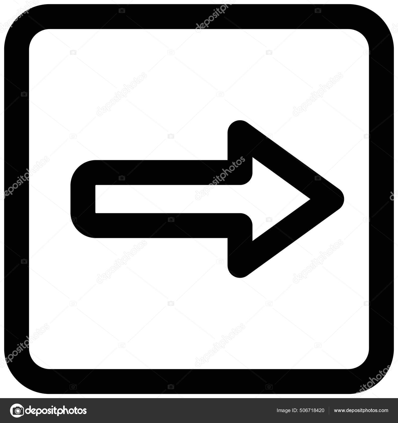 Right Arrow Direction Navigation Traffic Stock Vector by ©get4net 506718420