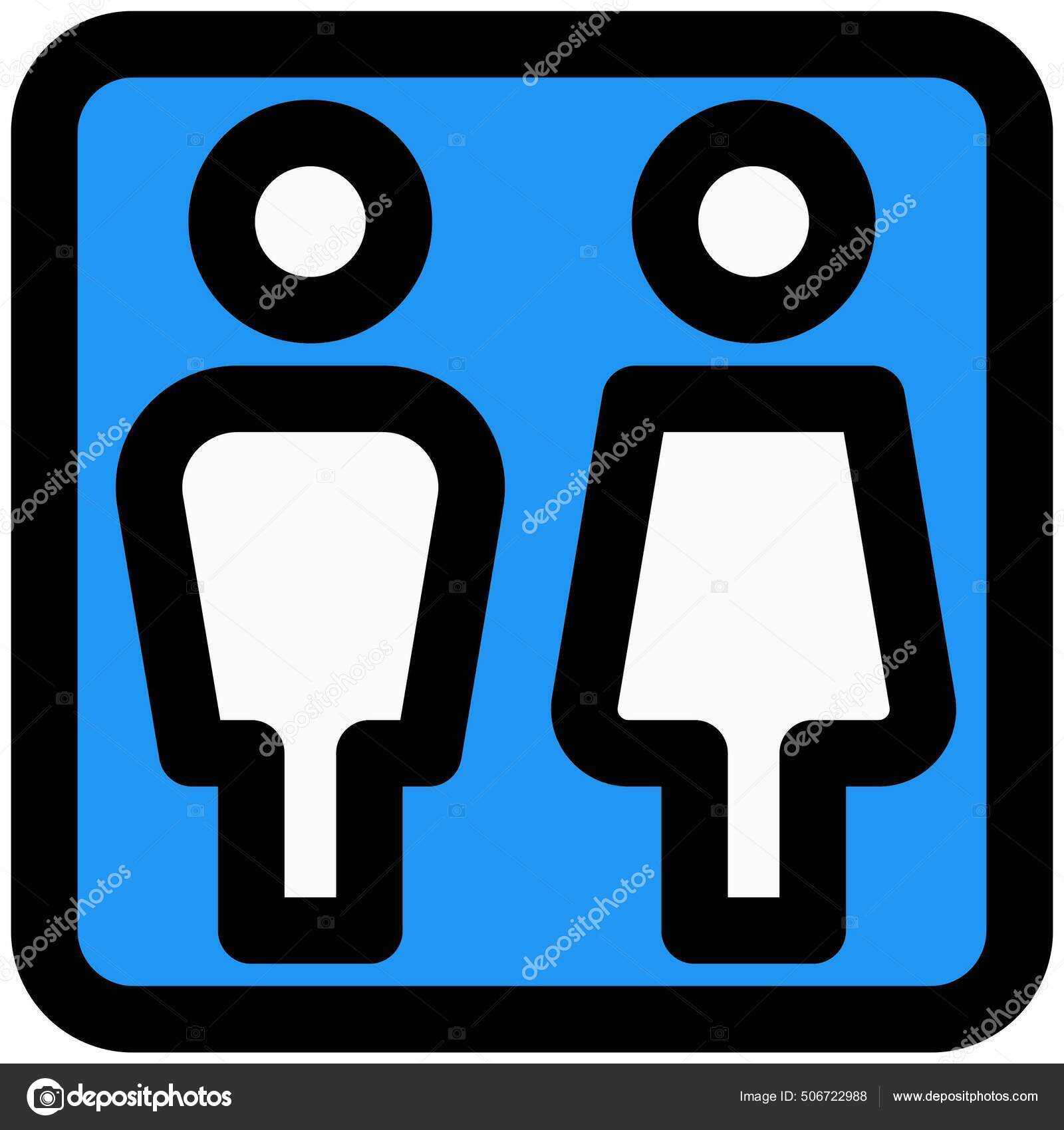 Toilet Section Both Male Female Stock Vector by ©get4net 506722988