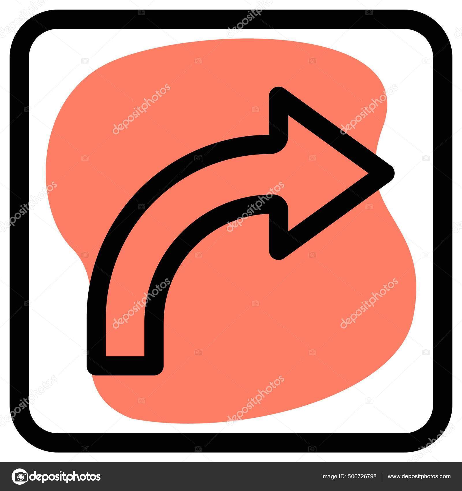 Turn Right Sign Traffic Direction Layout Stock Vector by ©get4net 506726798