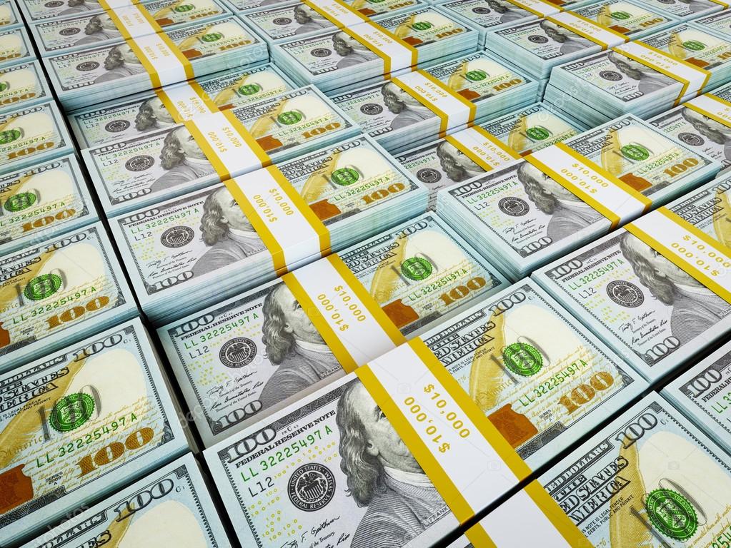 Background - rows of US dollars bundles Stock Photo by ©DmitryRukhlenko ...