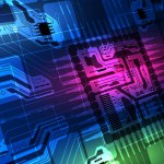 Technology theme background Stock Vector Image by ©archibald1221 #22991476