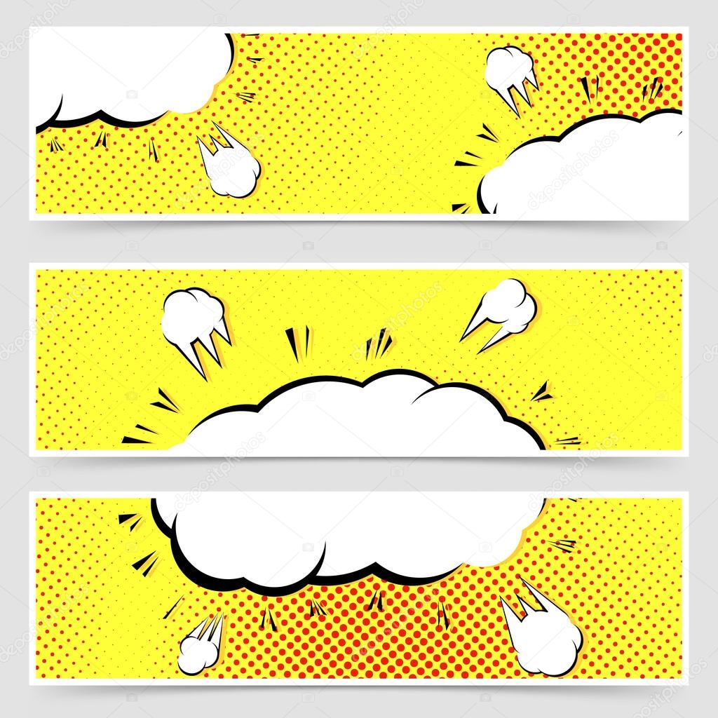 Vintage pop-art header set Stock Vector Image by ©phyZick #84151348