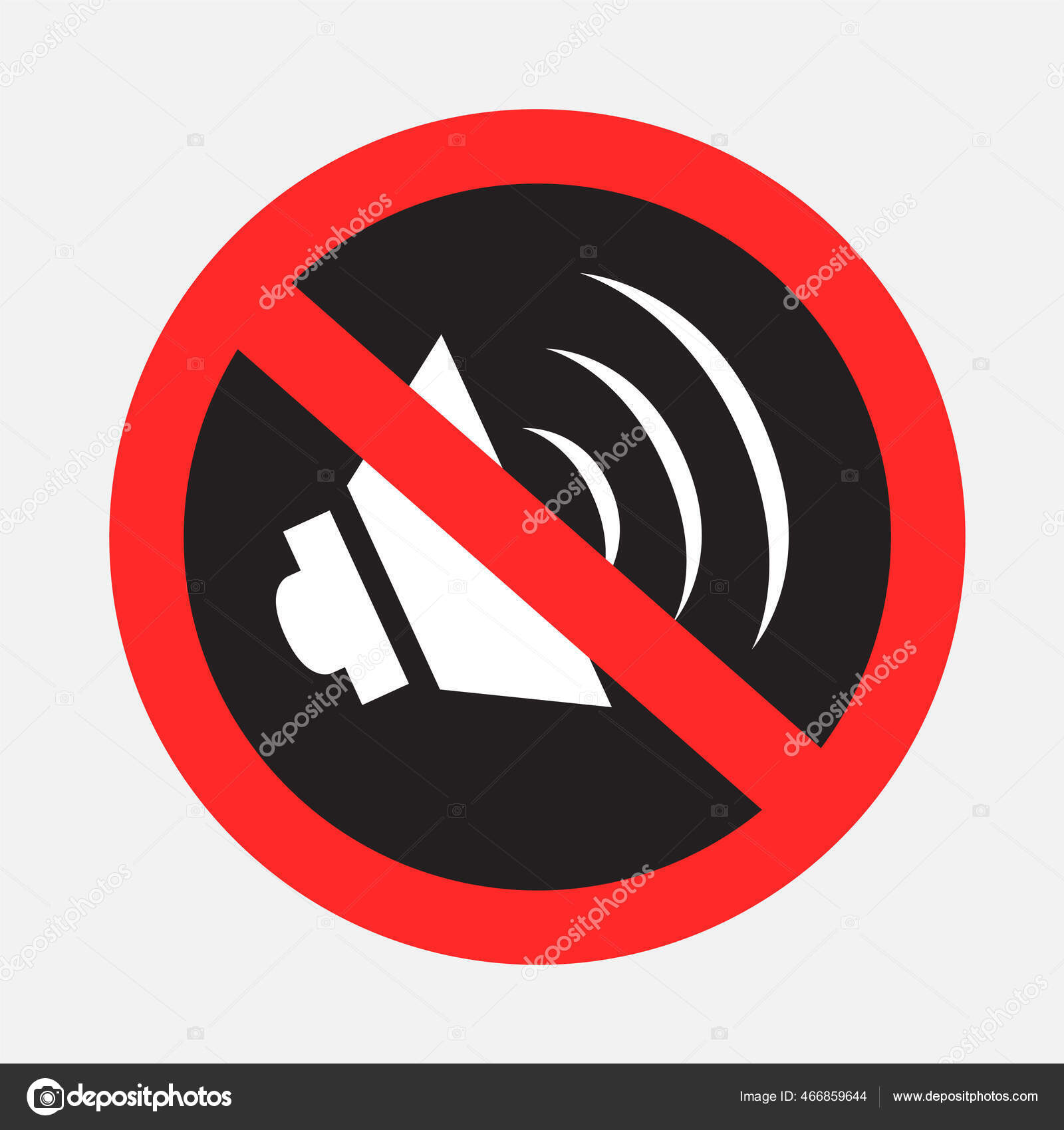 No Loud Noise Sign