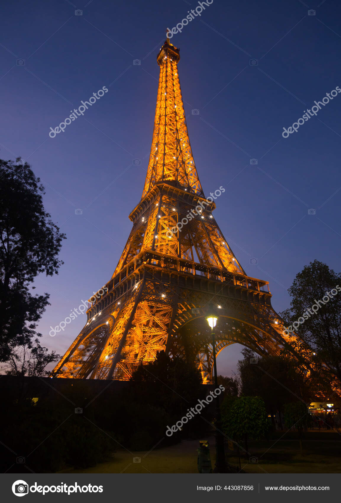 Eiffel Tower on sunset sky background – Stock Editorial Photo © Jim ...