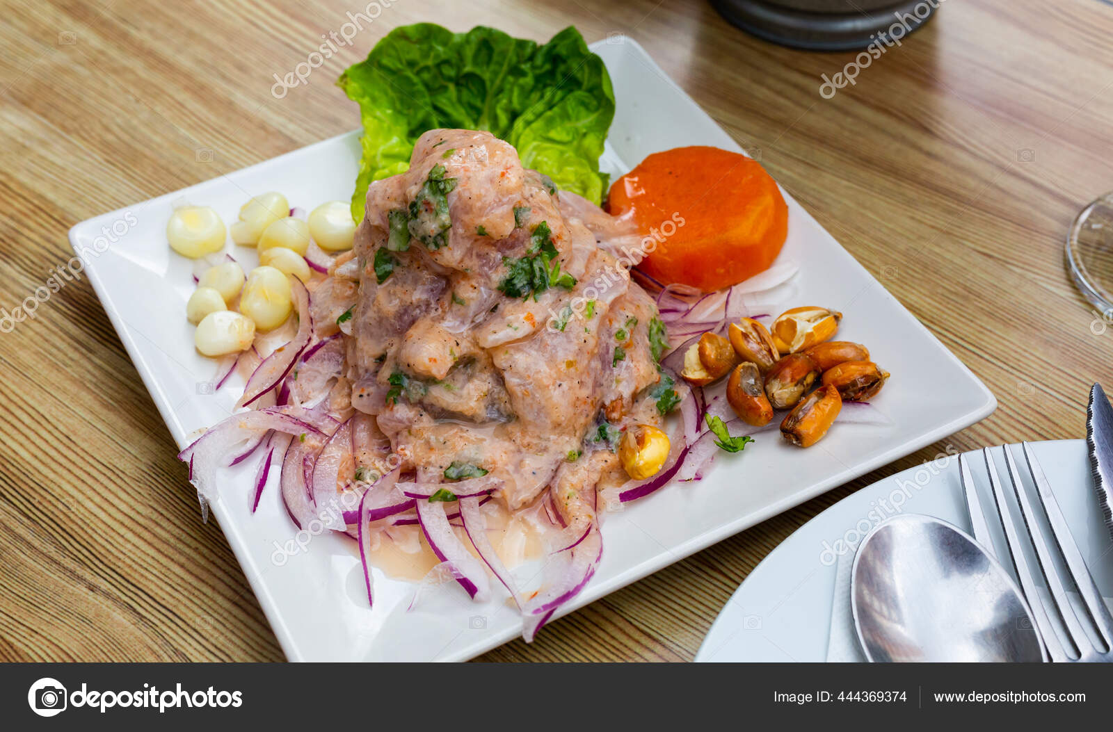 Typical Peruvian seviche Stock Photo by ©Jim_Filim 444369374