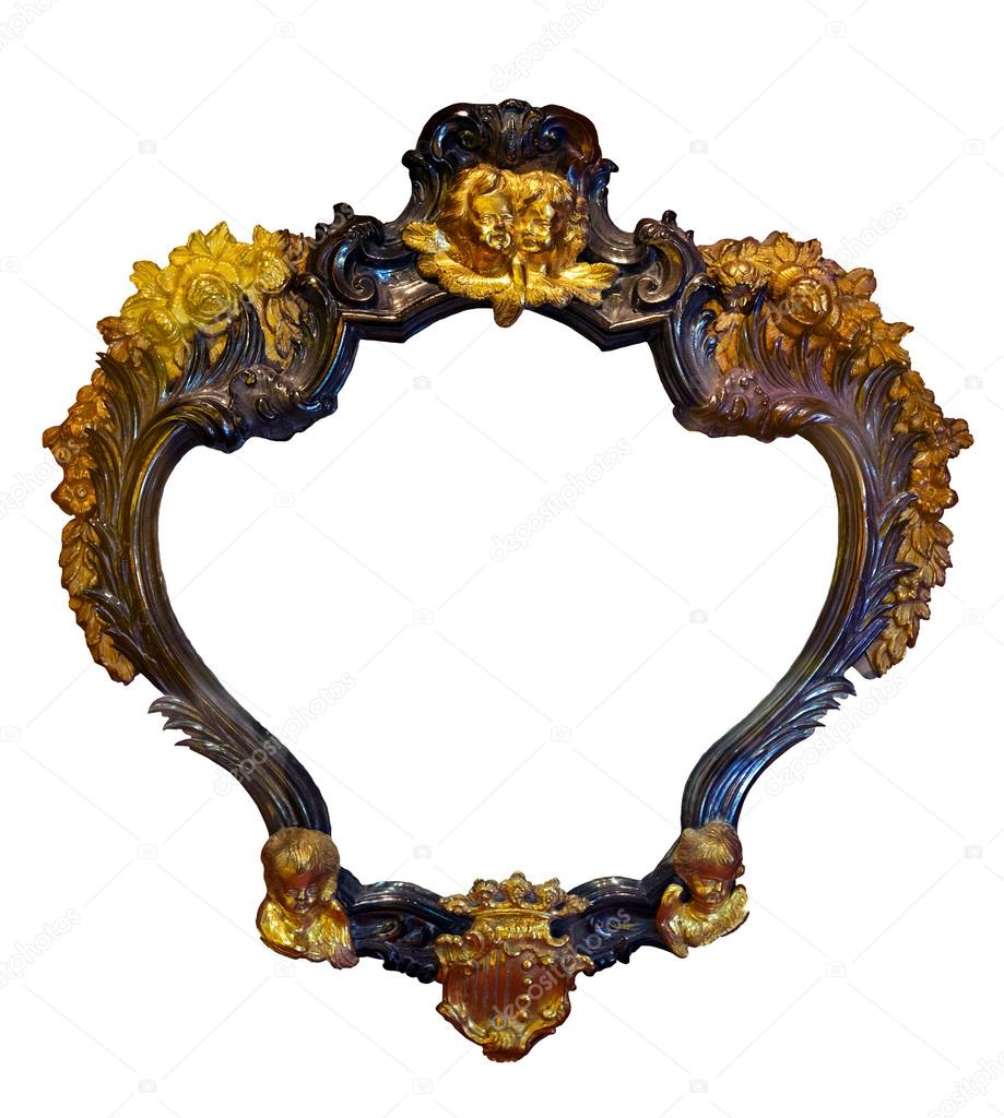 Gold frame unusual shape Stock Photo by ©Jim_Filim 57449127